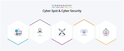 Cyber Spot And Cyber Security 25 Flat Icon Pack Including Protection Defence Nipple Swords