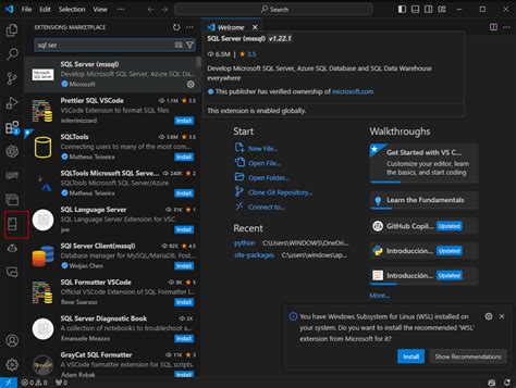 Working With Sql Server In Visual Studio Code Sqlservercentral