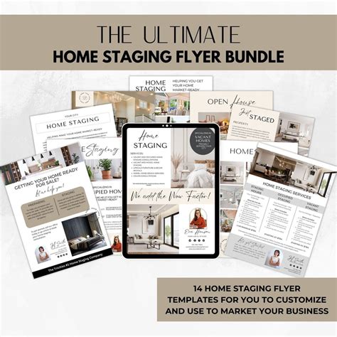 Home Staging Flyer Templates Bundle Canva Templates Just Staged Flyer