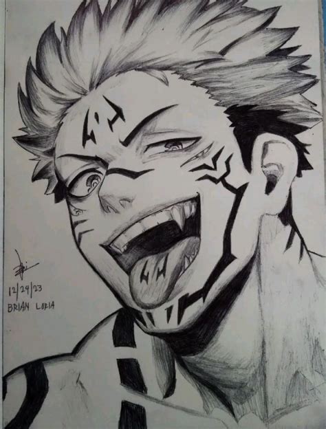 Tiktok Drawing Of Sukuna Not Mine I Dont Take Any Credit Anime