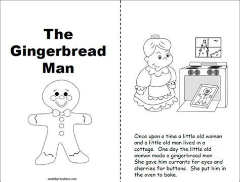 Gingerbread Man Printable Book 1st And 2nd Made By Teachers