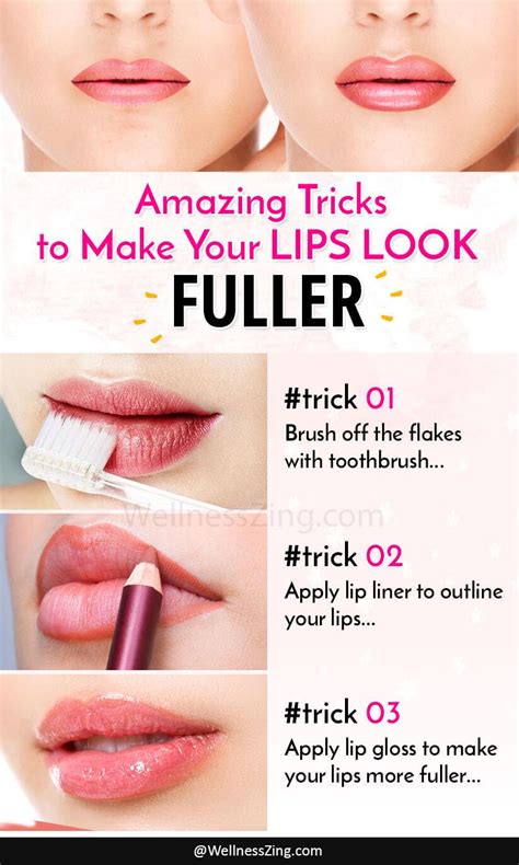 10 Amazing Tricks To Make Your Lips Look Fuller Wellnesszing