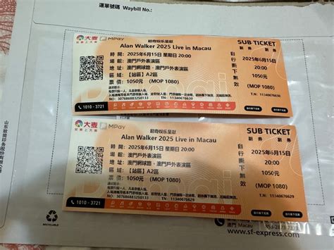 《急放》alan Walker 2025 Live In Macau Zone A區 兩張 1500 門票＆禮券 活動門票 Carousell