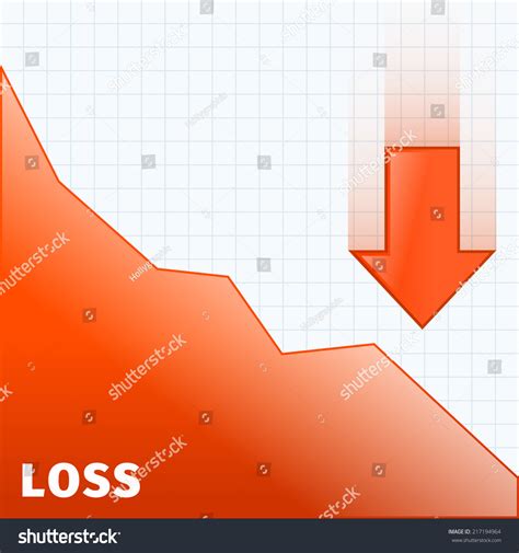 Red Loss Graph Arrow Stock Vector Royalty Free 217194964 Shutterstock