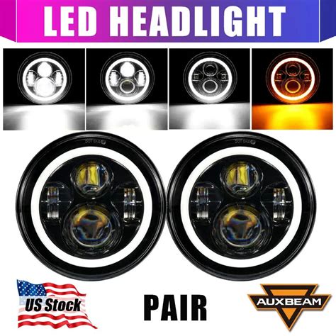 Auxbeam 7 Round Led Headlights For 1953 1957 Chevrolet Bel Air 150 2