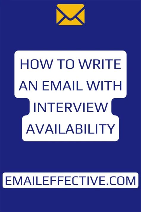 How To Write An Email With Interview Availability