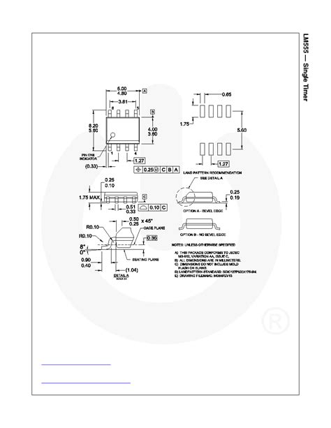 Lm555 Datasheet1315 Pages Onsemi Single Timer