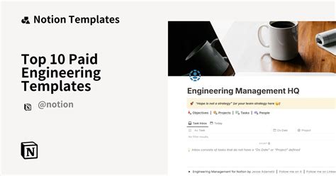 Top 10 Paid Engineering Templates Notion Template Marketplace
