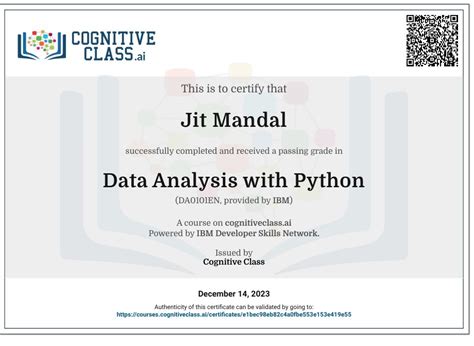 Data Analysis With Python Jit Mandal