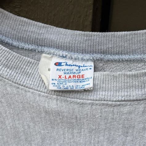 Grey Vintage 80s Champion Warmup Blank Reverse Weave Depop