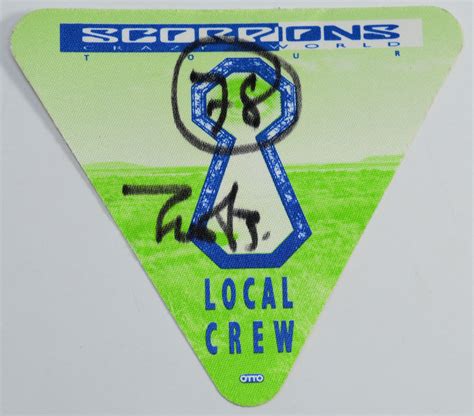 Scorpions Crazy World Pass Backstage Pass 1991 Unpeeled Joes Albums