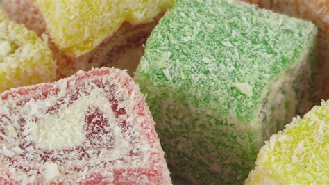 Square Sweets Rolled With A Lot Of Sugar Free Stock Video