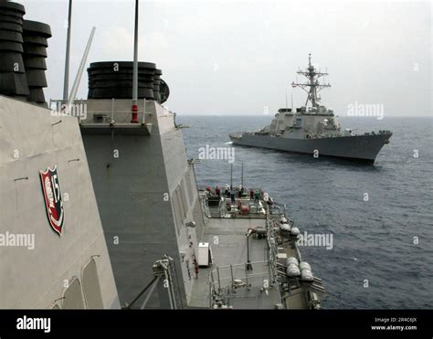 Us Navy The Guided Missile Destroyer Uss Stethem Ddg 63 Prepares To