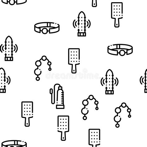 Intim Shop Sex Toys Seamless Pattern Vector Stock Vector Illustration