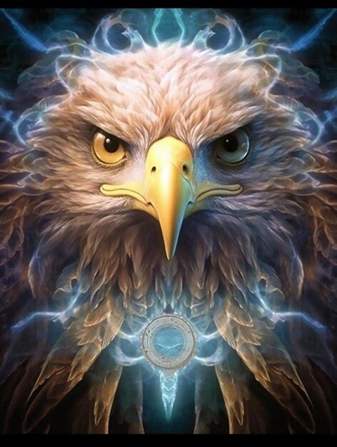 Premium Photo A Beautiful Image Of A Dream Eagle In A Powerful Magickal Backround