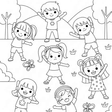 Exercise And Movement Coloring Pages Printable Lifestyle Coloring Sheets