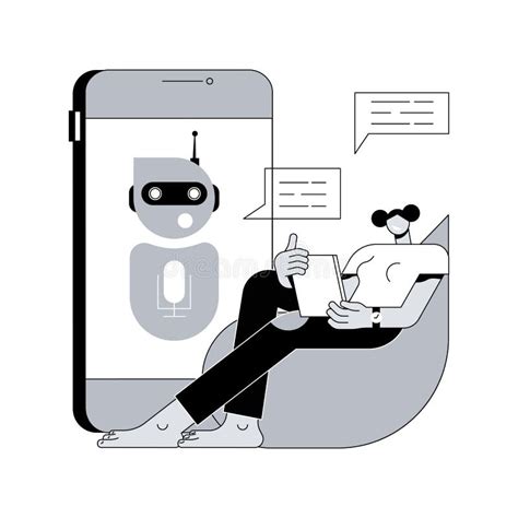 Chatbot Assistant Isolated Cartoon Vector Illustrations Stock Vector