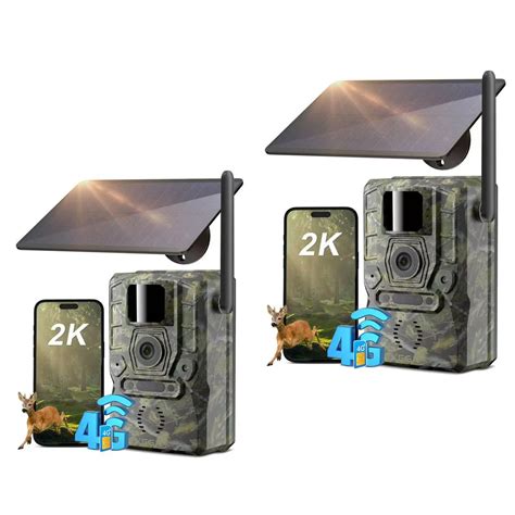 Xega 4g Solar Cellular Trail Camera With Live Feed 2k Gps 7800mah Wil