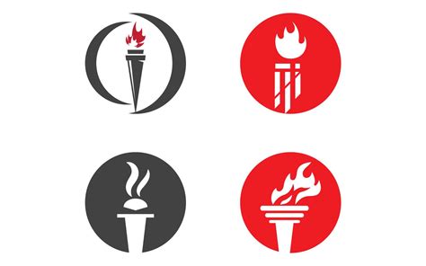 Torch Logo Design Vector Illustration Graphic By Hati Royani · Creative