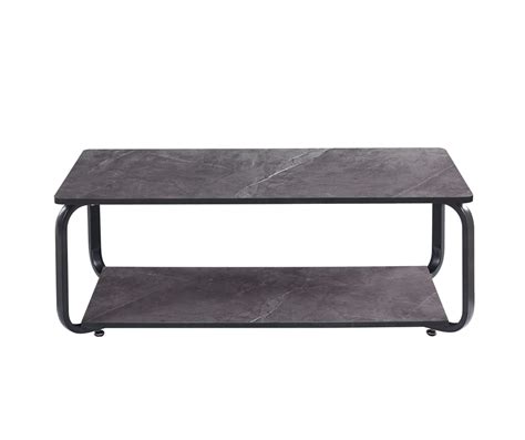 Nyra Black Grey Coffee Table With Optional Gold Or Black Frame 7