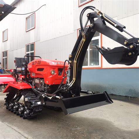 35 Hp Dry Land Crawler Tractor With Excavator Rotary Cultivator