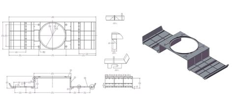 Baffle Assembly 2d Drafting And 3d Cad Modeling Rsheetmetal