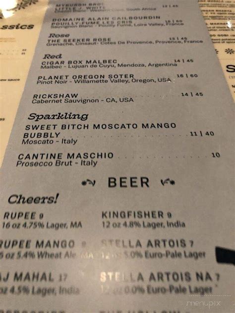 Menu Of Bar Naan In Brookfield Ct 06804