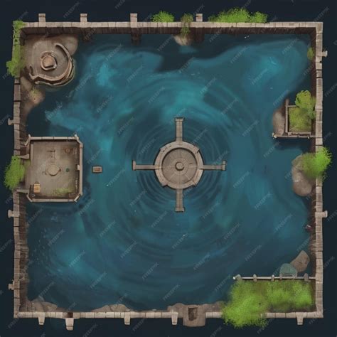 Premium Photo A Top Down Dnd Map Of