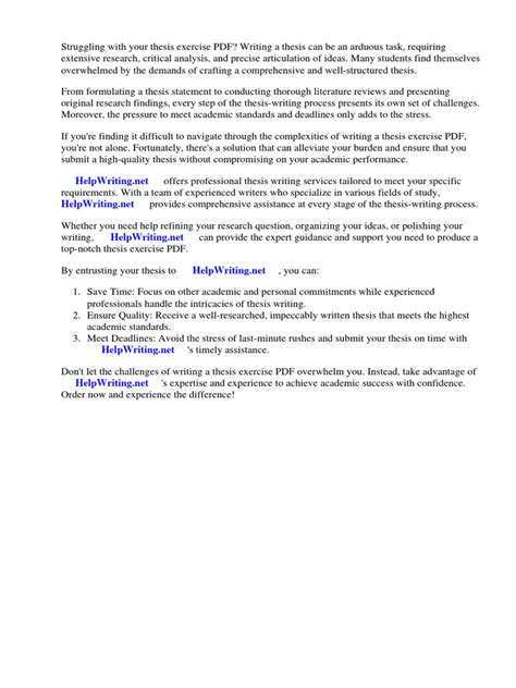Thesis Exercise Pdf Pdf Essays Thesis