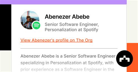 Abenezer Abebe Senior Software Engineer Personalization At Spotify The Org