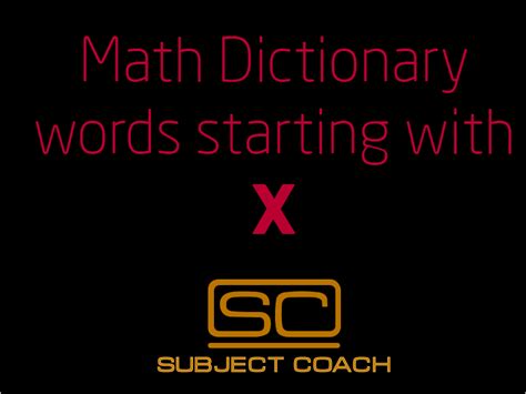 Definition Of X Math Definitions Letter X