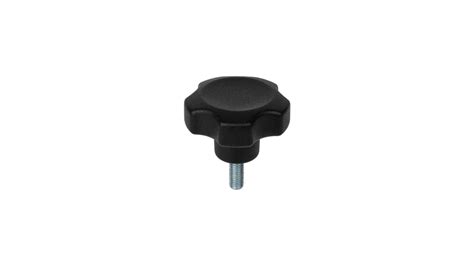 Rs Pro Black Thermoplastic Multiple Lobes Clamping Knob M10 X 40