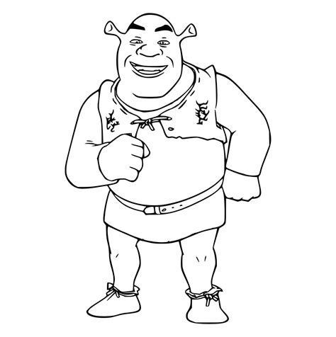 Sretan Shrek Bojanje Coloringlib
