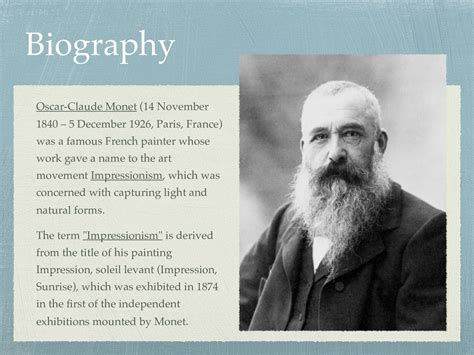 Claude Monet Speaker Deck