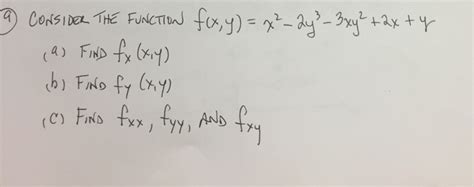 Solved Consider The Function Fx Y X2 2y3 3xy22xy