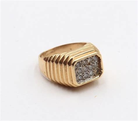 Sold Price 14kt Yellow Gold And Diamond Ring September 4 0122 600 Pm Edt