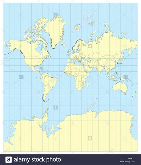 All 28 Pictures World Mercator Projection Map With Country Outlines