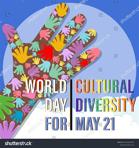 World Day Cultural Diversity Poster Design Stock Vector Royalty Free