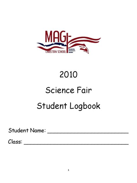 Science Fair Logbook 2010 Pdf Scientific Method Experiment