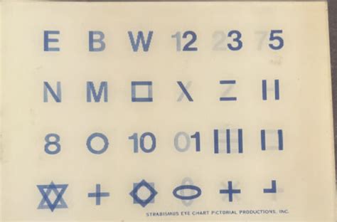 Rare 1950s Strabismus Eye Chart Pictorial Pictures Vari Vue Lenticular