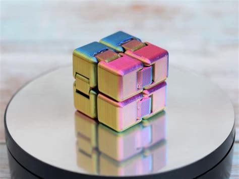 Cube Fidget 3d Printed Infinity Cube Stress Reliever Desk Toy Etsy