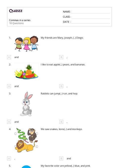Commas Worksheet 2nd Grade Summer Early Finishers 1st Grade Ela