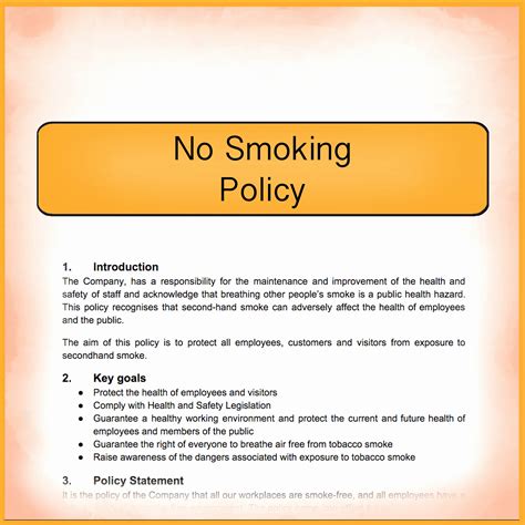 Smoking Policy Template