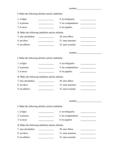 Definite Vs Indefinite Articles Quiz Teaching Resources