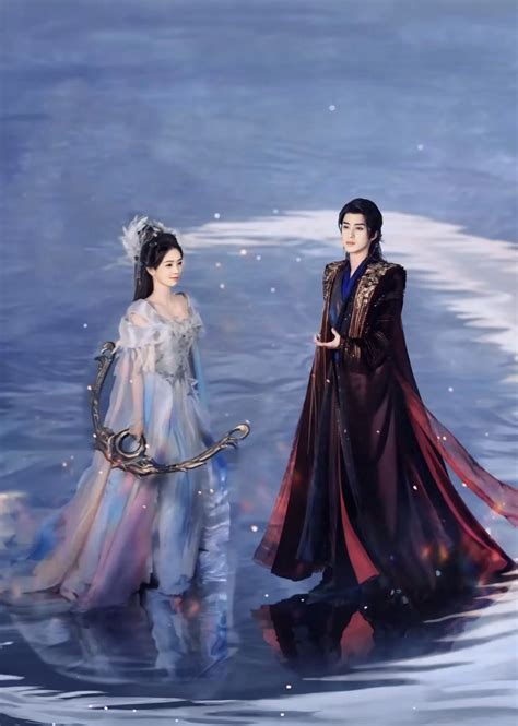 白鹿和敖瑞鹏在白月梵星图片横版 抖音