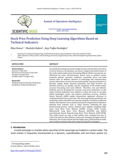 Pdf Stock Price Prediction Using Deep Learning Algorithms Based On Technical Indicators
