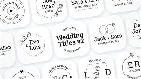 Wedding Invitation Elements Ft Wedding Titles And Title Wedding Envato