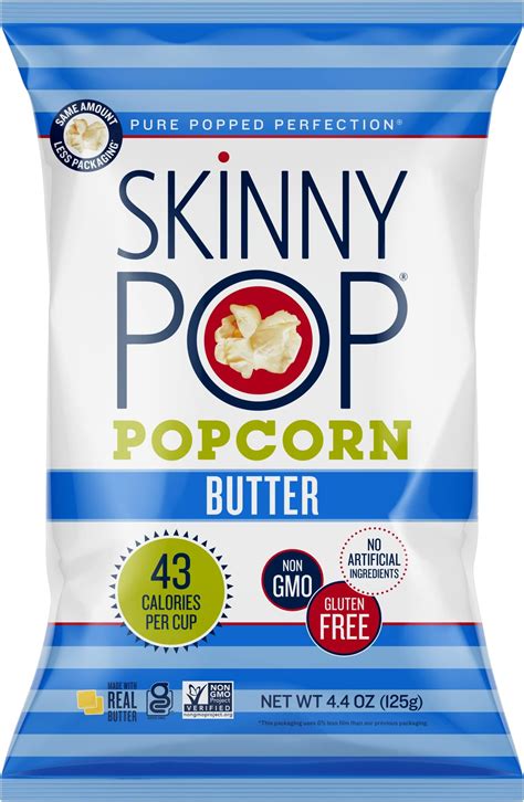 Skinnypop Original Popcorn 4 4oz Grocery Size Bags Skinny