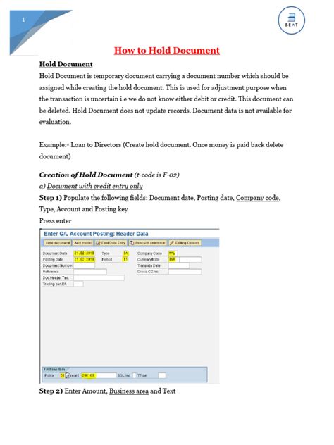 Hold Document Pdf