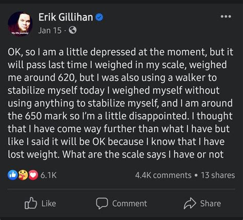 So What Happened With The Weight Machine Erik Got In Friggin January